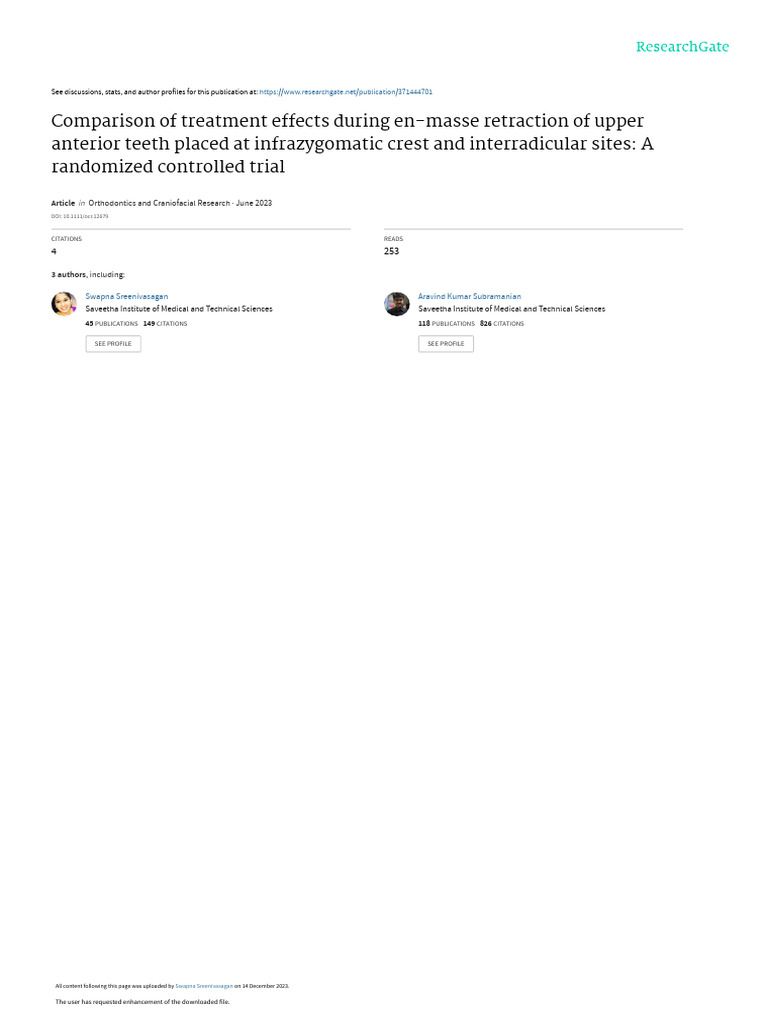 Comparison of treatment effects during en-masse retraction of upper ...