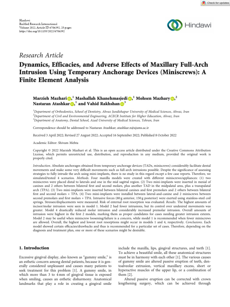 BioMed Research International - 2022 - Mazhari - Dynamics Efficacies ...