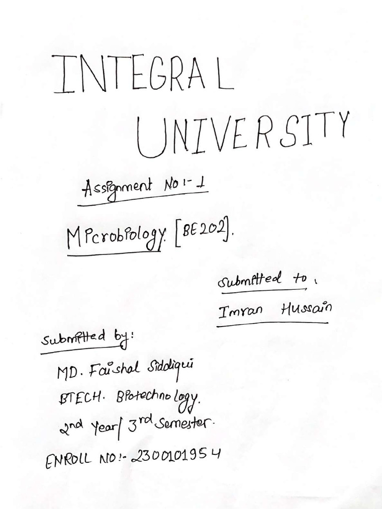 Microbiology [BE202] Compressed | PDF