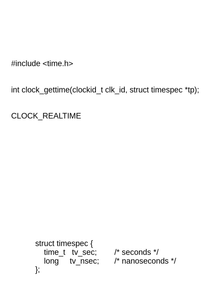 Clock Gettime | PDF