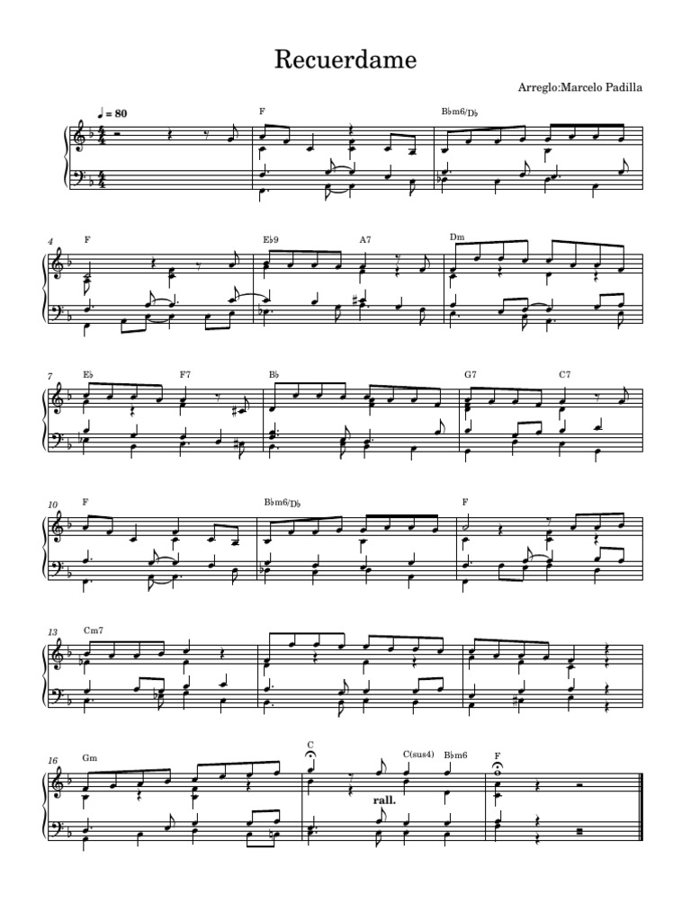 Recuerdame | PDF