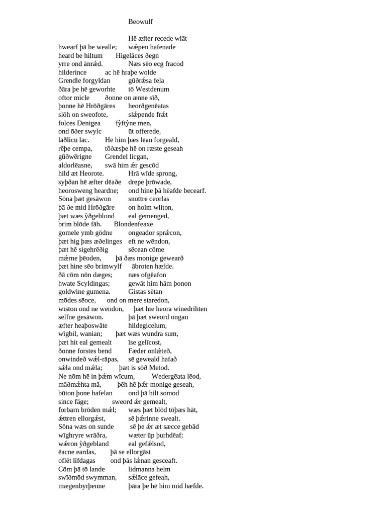 Beowulf | PDF