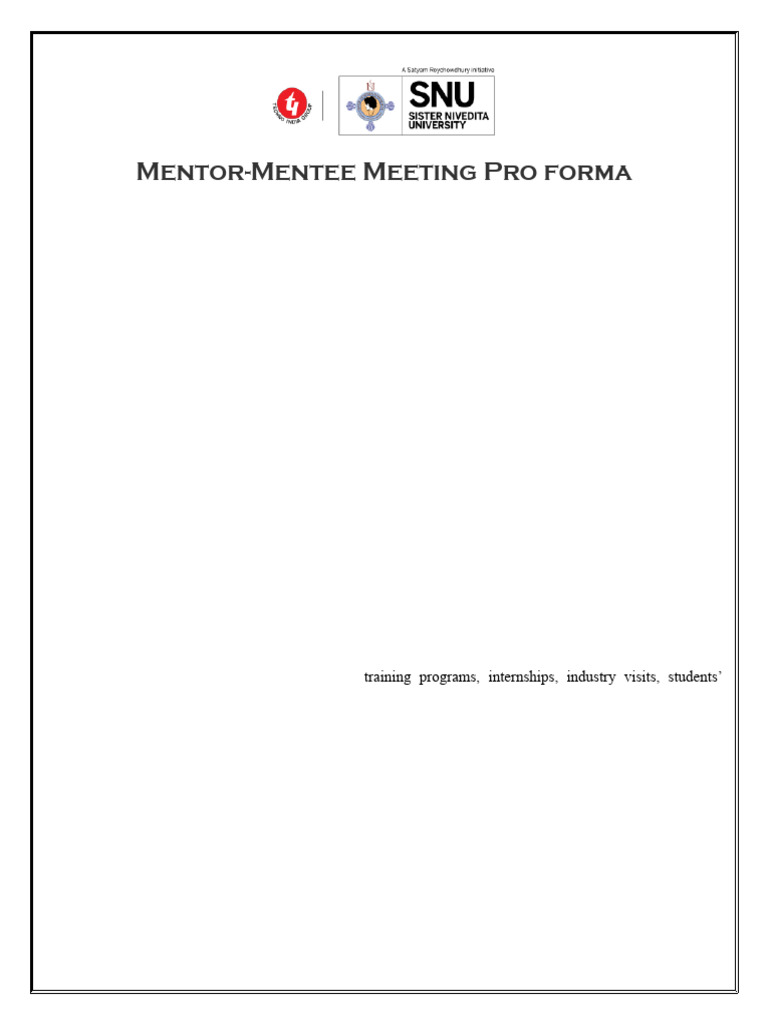 Guidelines For Mentor Mentee System | PDF | Mentorship | Social Psychology