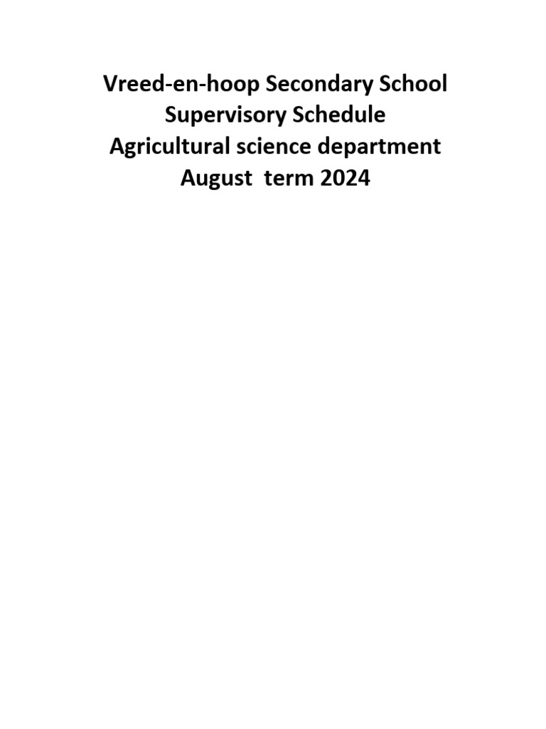 Supervision Schedule 2023 | PDF | Lesson Plan | Teachers