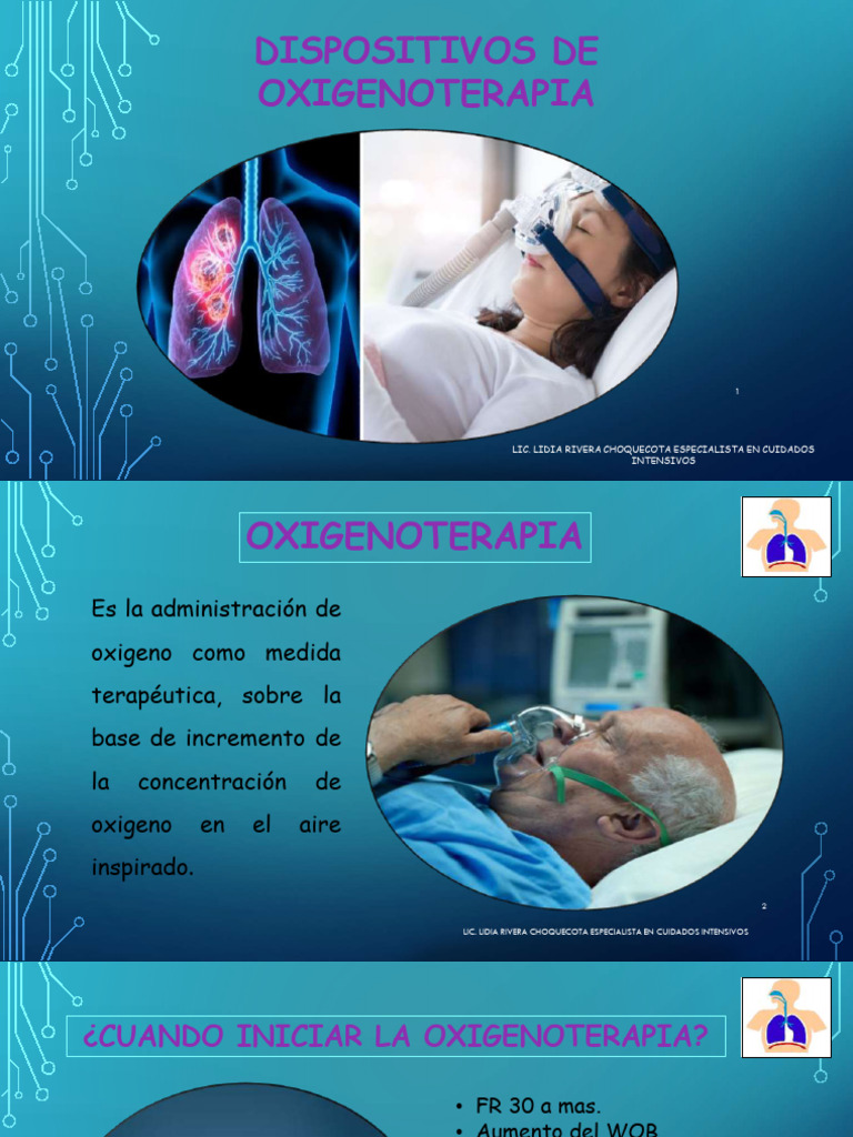 Dispositivos de Oxigenoterapia | PDF | Sustancias químicas | Terapia