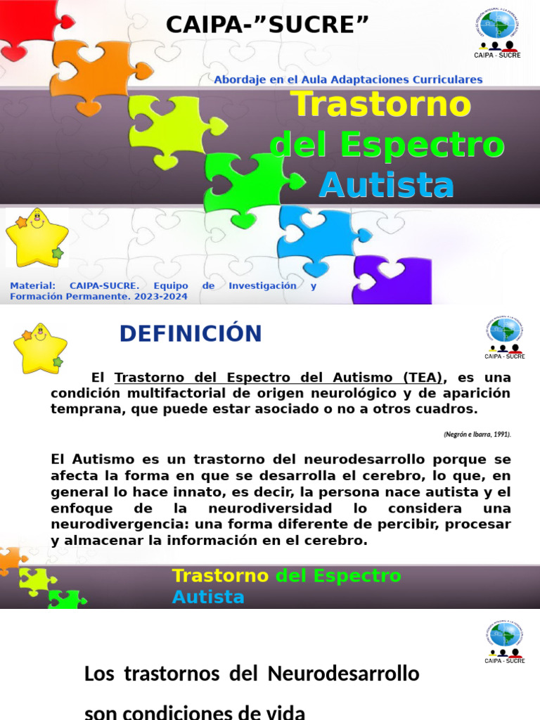 Tea - Definición y Adaptaciones | PDF | Autismo | Espectro autista