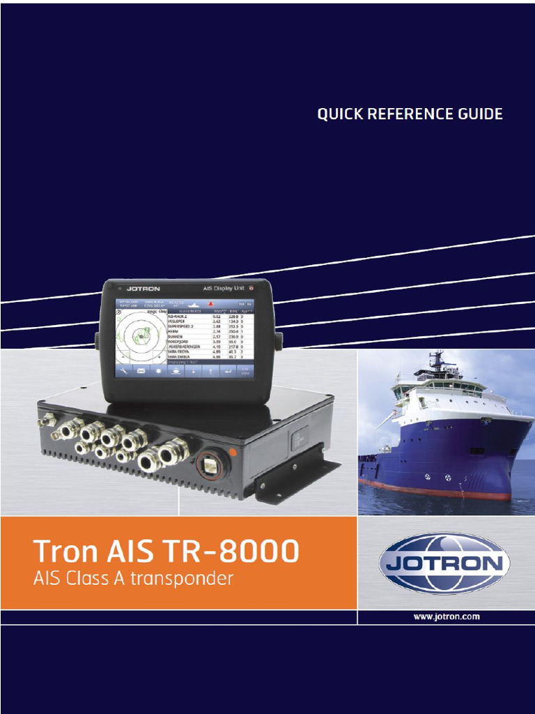 TR-8000 AIS Transceiver Guide | PDF | Telecommunications | Computing