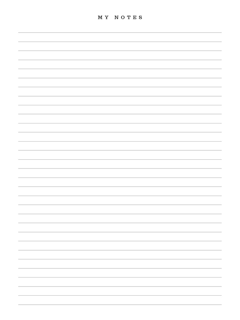 Minimalist Journal Notes Pages Planner | PDF