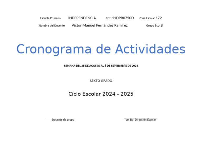 Portada Planeacion | PDF