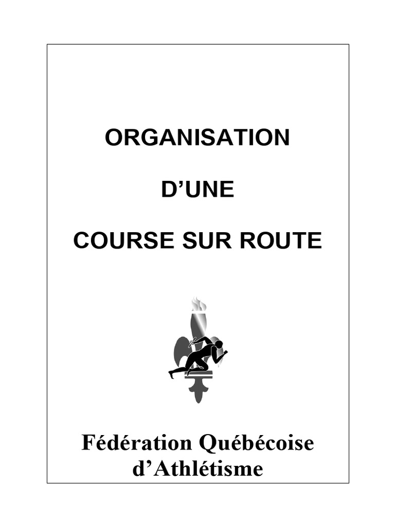 Organisation d'une Course sur Route | PDF | Athlétisme