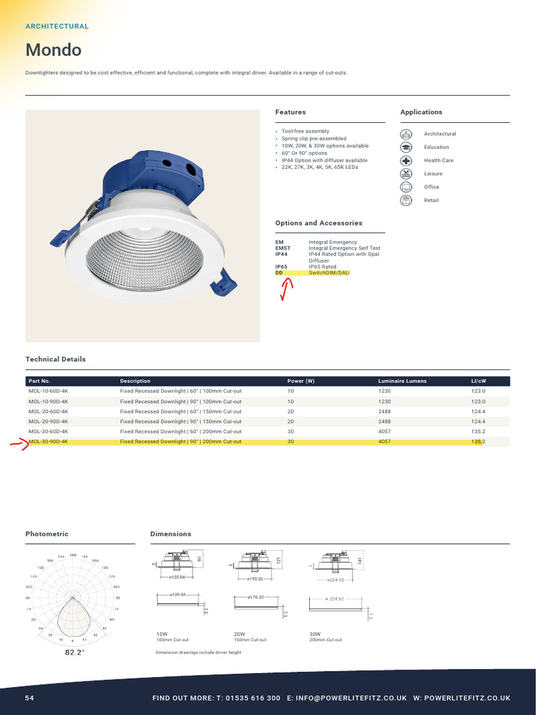 Powerlite Downlight | PDF | Building Technology | Electrical Components