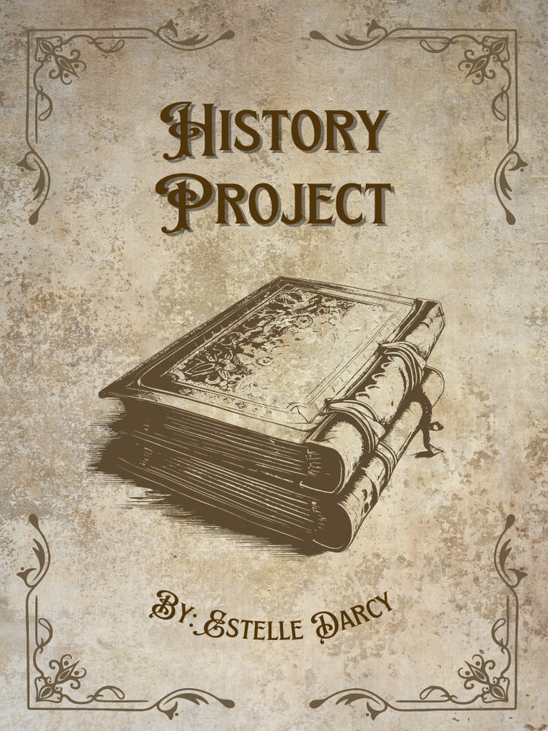 Brown and Beige Vintage Old History Project Cover A4 Document | PDF