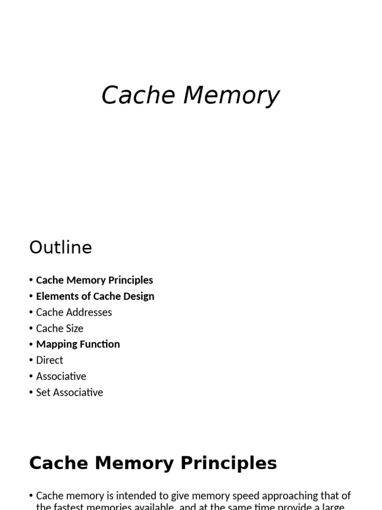 Cache Memory | PDF | Cpu Cache | Cache (Computing) Cache Memory | PDF | Cpu Cache | Cache (Computing)