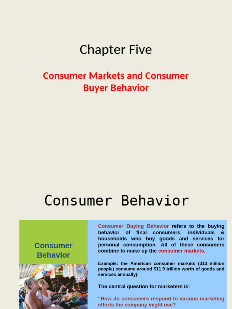 LECTURE Principles of Marketing-Chapter 5 - Consumer Behavior | PDF ...