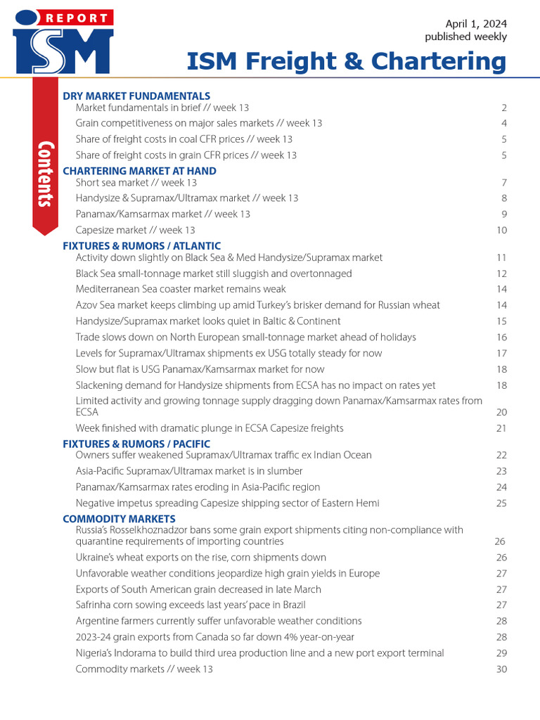 ISM Freight 2024 04 01 | PDF | Cargo | West Texas Intermediate
