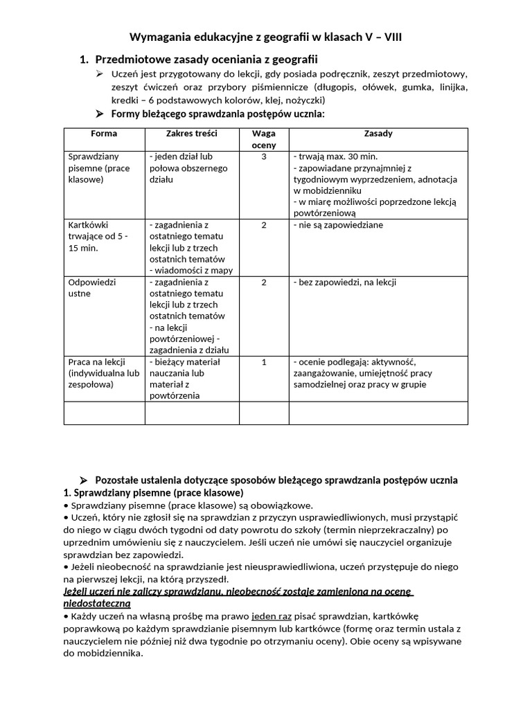 PZO 2023-2024 Geografia | PDF