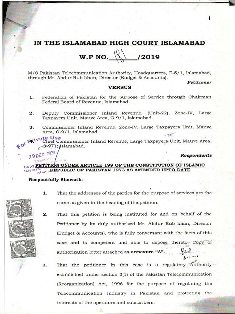 W.P No. 181_2019 | PDF