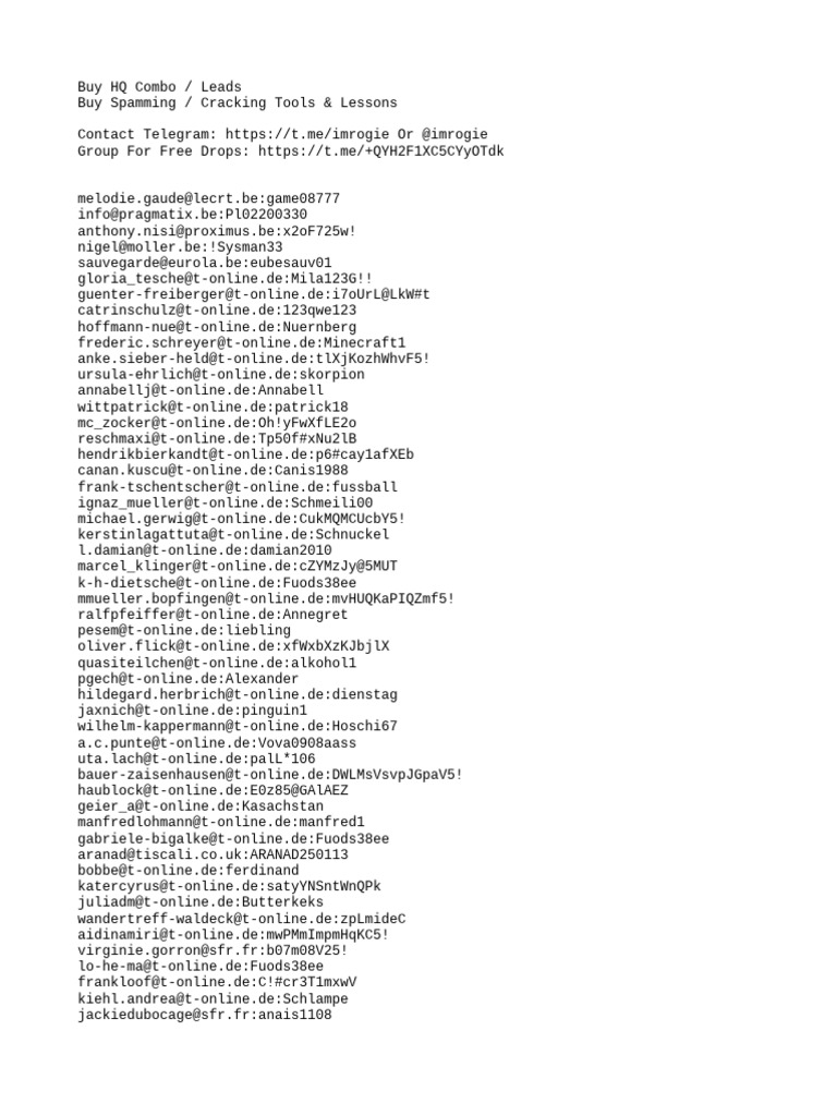 Premium Valid Mail Access Combolists @ROGs KINGDOM | PDF