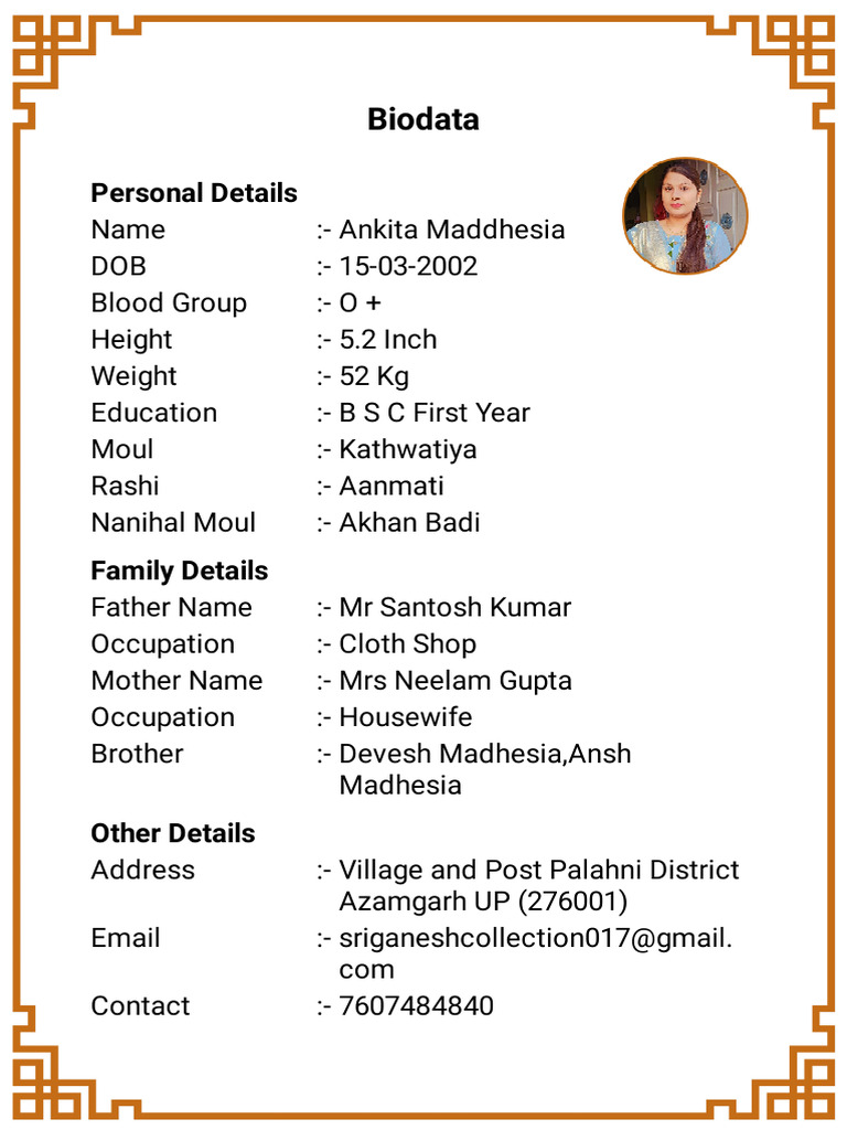 Biodata_2 | PDF
