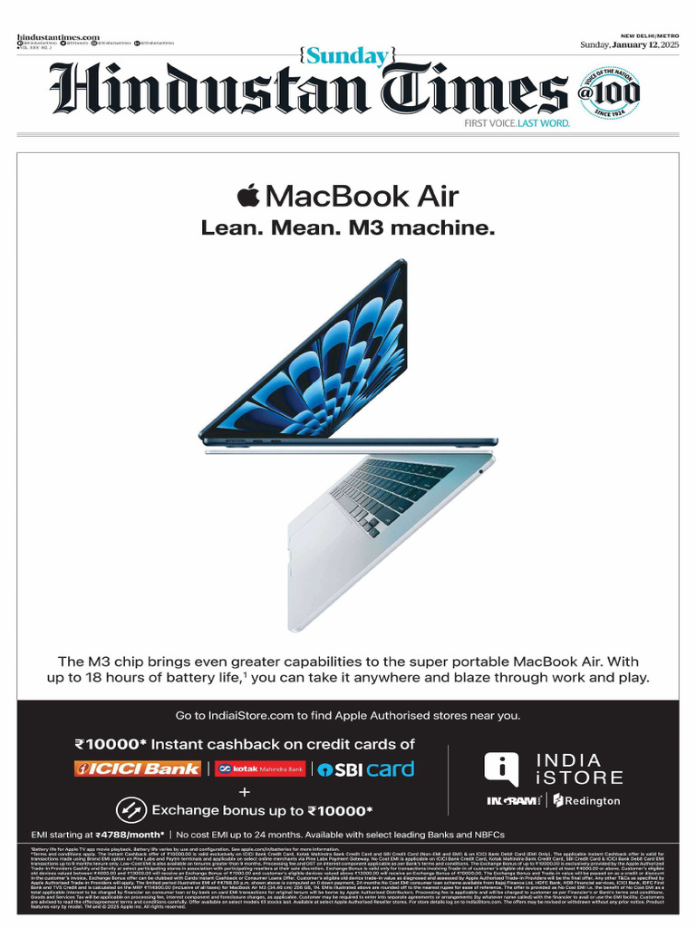 HT Delhi 12-01-2025 | PDF