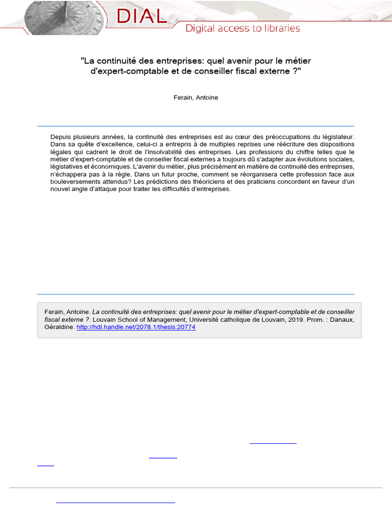 Ferain 83501700 2019 | PDF | Liquidation | Impôts