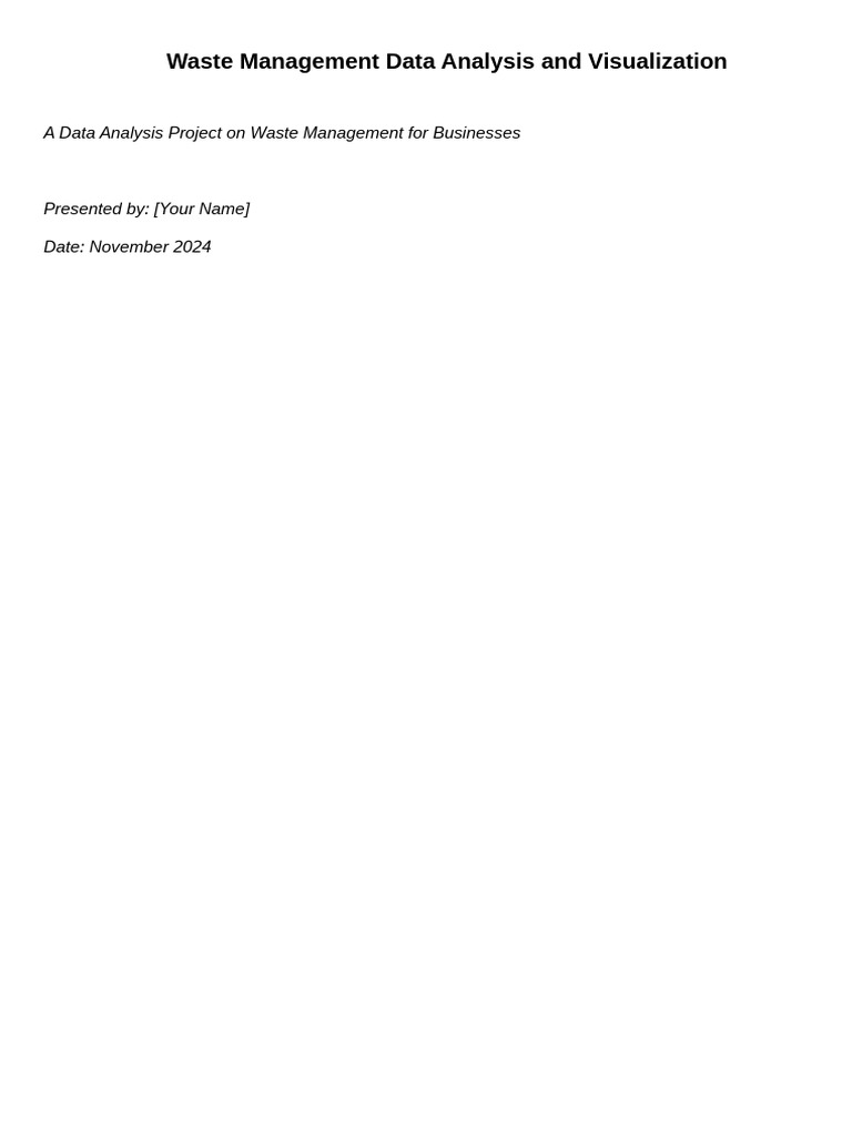 Waste_Management_Project_Complete12 | PDF | Waste Management | Waste