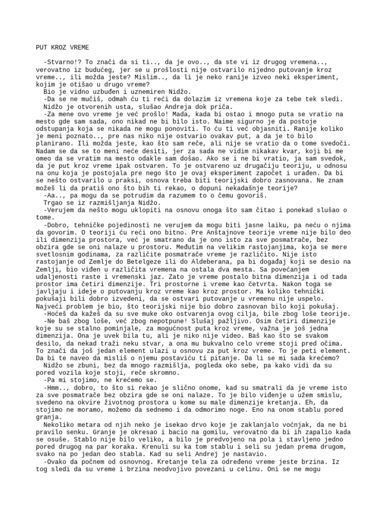 Put Kroz Vreme | PDF
