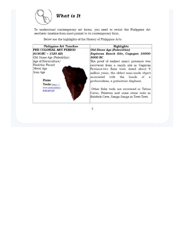 Contemporary Arts Lesson 2 | PDF