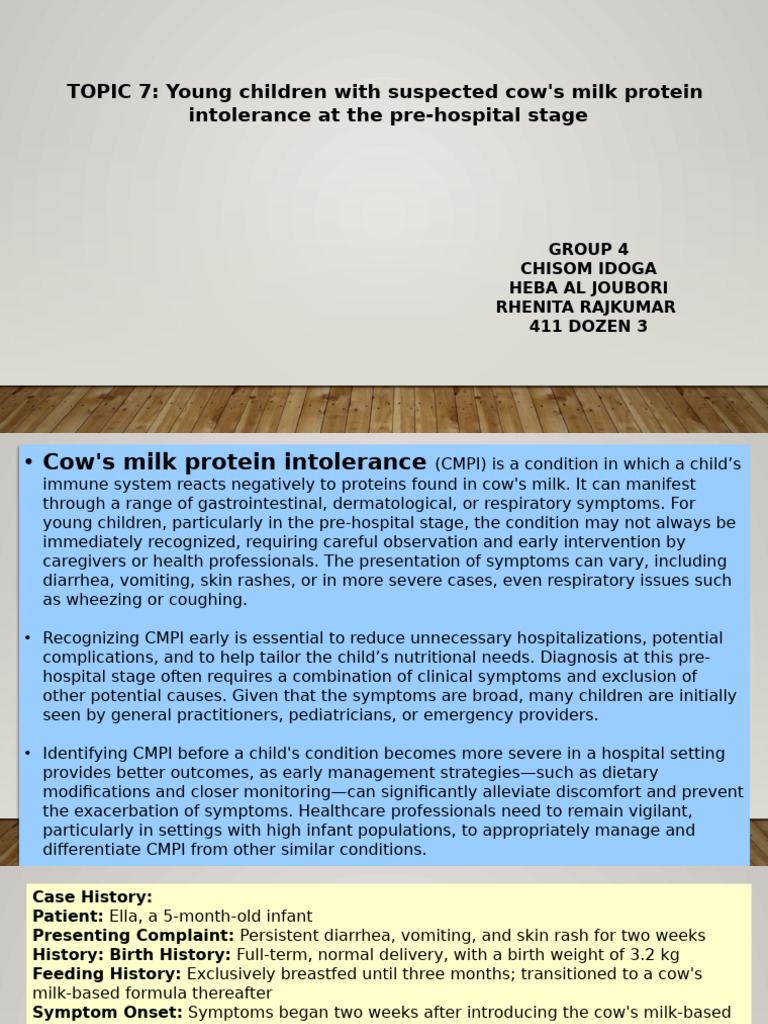Cow's Milk Protein Intolerance in Infants | PDF | Allergy | Dermatitis
