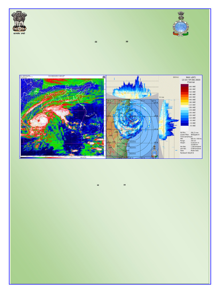 Cyclone Michaung Report: Dec 2023 | PDF | Tropical Cyclones | Weather ...