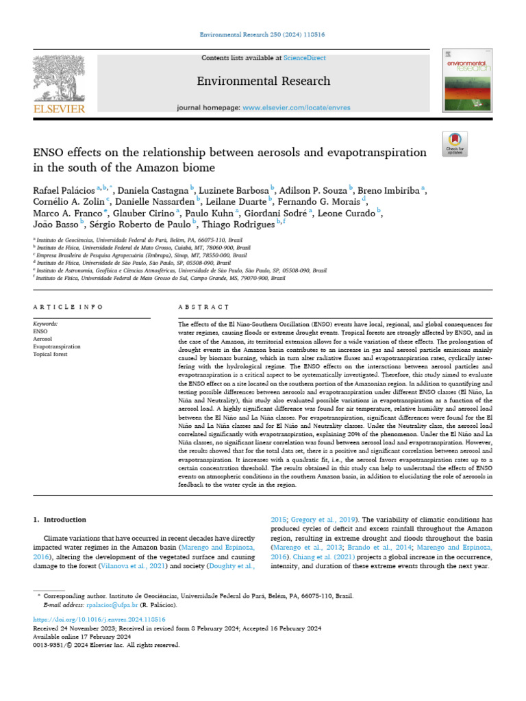 ENSO EFFECTS SST | PDF | Applied And Interdisciplinary Physics | Nature