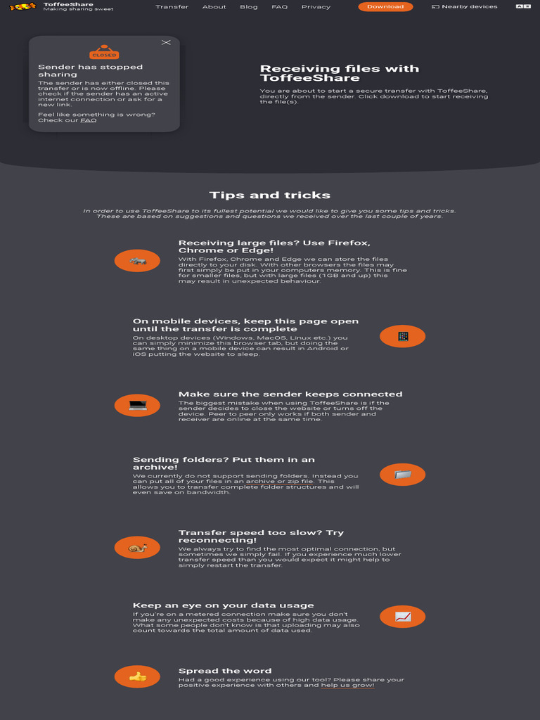 Share Files Privately, Fast and Without Size Limit Using ToffeeShare | PDF | System Software ...