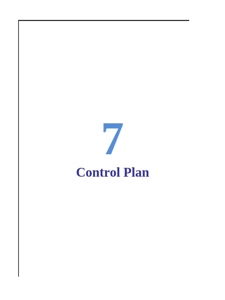 Control Plan | PDF