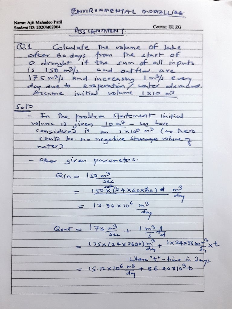 Environmental Systems Modelling Probs | PDF | Citric Acid Cycle | Chemistry