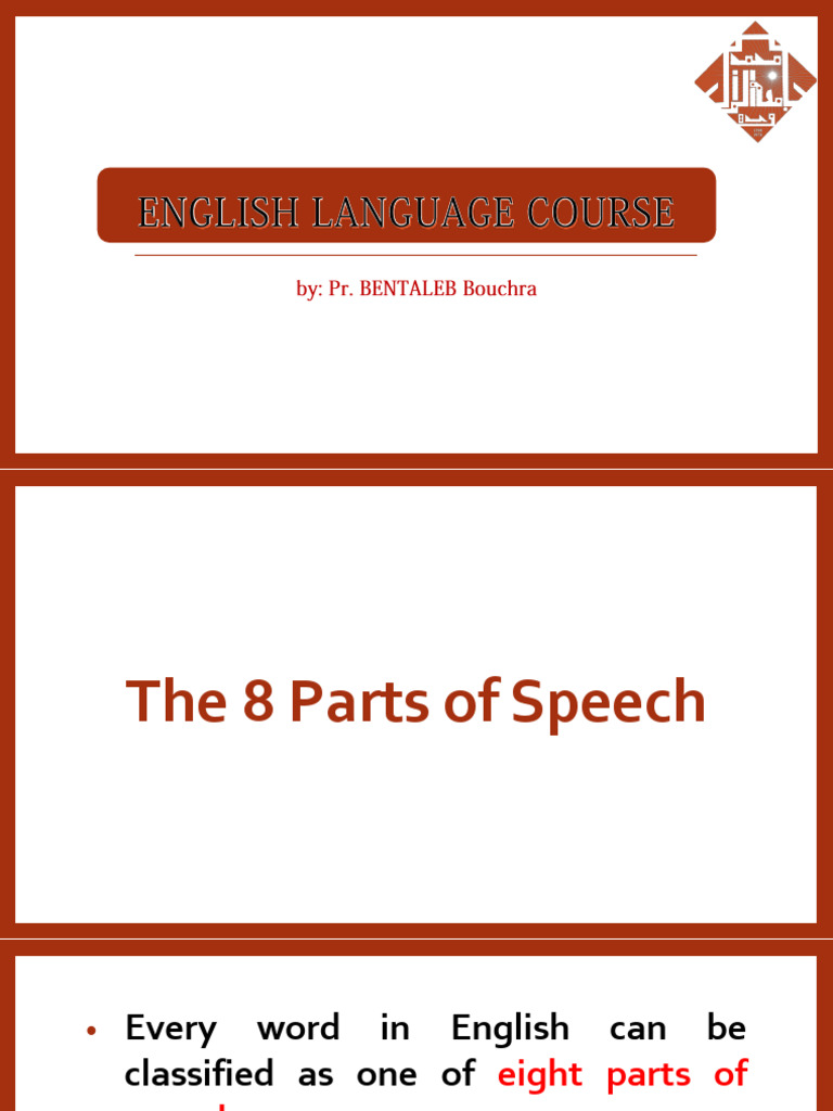 The 8 Parts of Speech Examples and Rules | PDF | Adverb | Noun