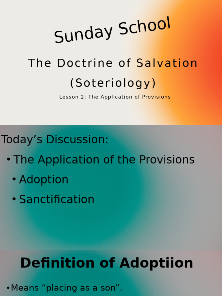 Soteriology Lesson 2F-2G | PDF