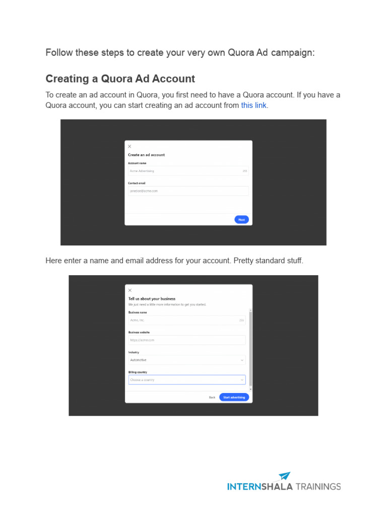 Creating_a_Quora_Ad_Campaign | PDF | Advertising | Information Technology Creating_a_Quora_Ad_Campaign | PDF | Advertising | Information Technology