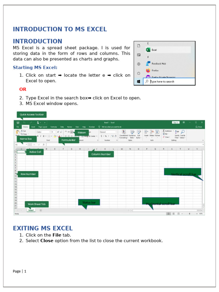 MS Excel | PDF | Microsoft Excel | Spreadsheet