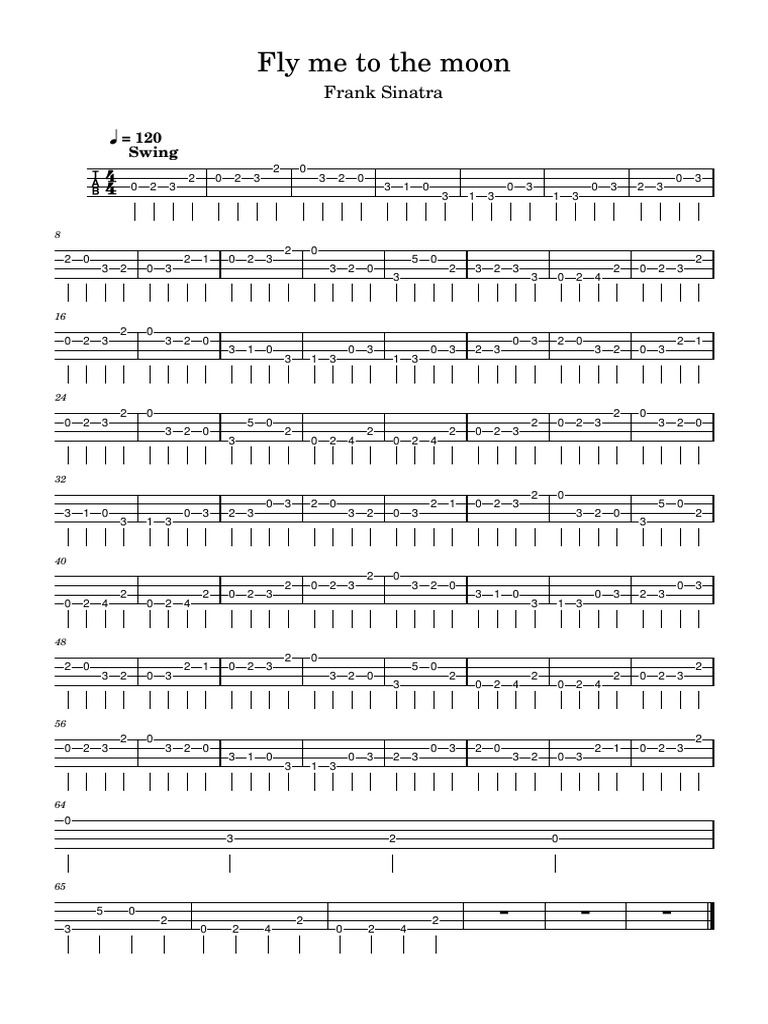 Fly Me To The Moon Bass | PDF | Frank Sinatra | Music