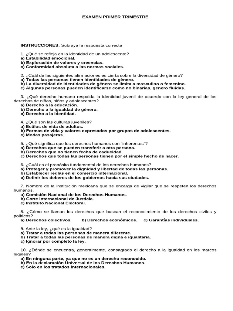 Examen Fce Primer T | PDF