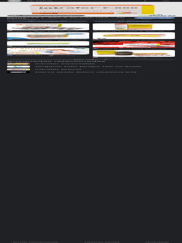 Intrafer F-800: Usos y Dosis | PDF