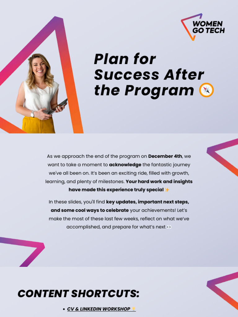 Plan For Success After The Program ? (11.18) | PDF | Mentorship | Linked In