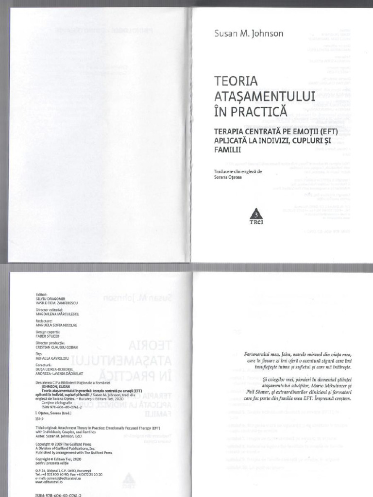 Susan M. Johnson - Teoria Atasamentului in Practica. Terapia Centrata ...