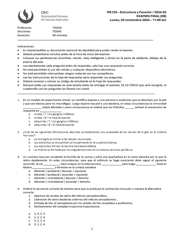 Solucionario ME129 Estructura y Función EB (EF) | PDF | Angiotensina ...