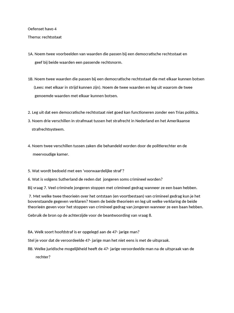 Oefenset havo 4 ma | PDF