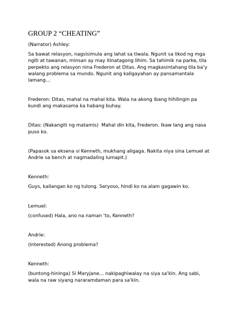 Group2 Script Cheating | PDF