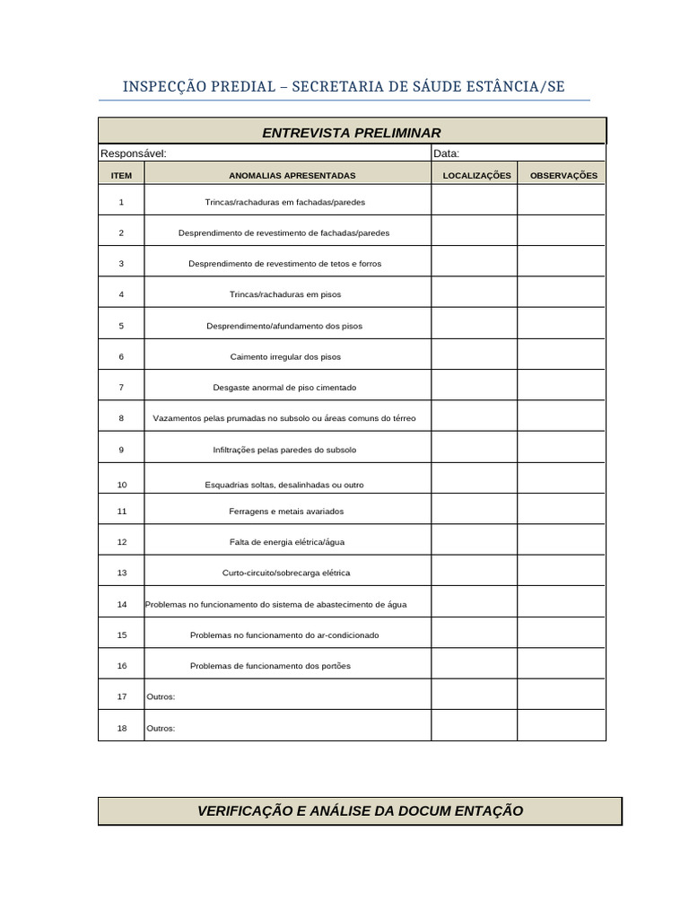 Check List Inspecção Predial | PDF | Acessibilidade | Corrosão