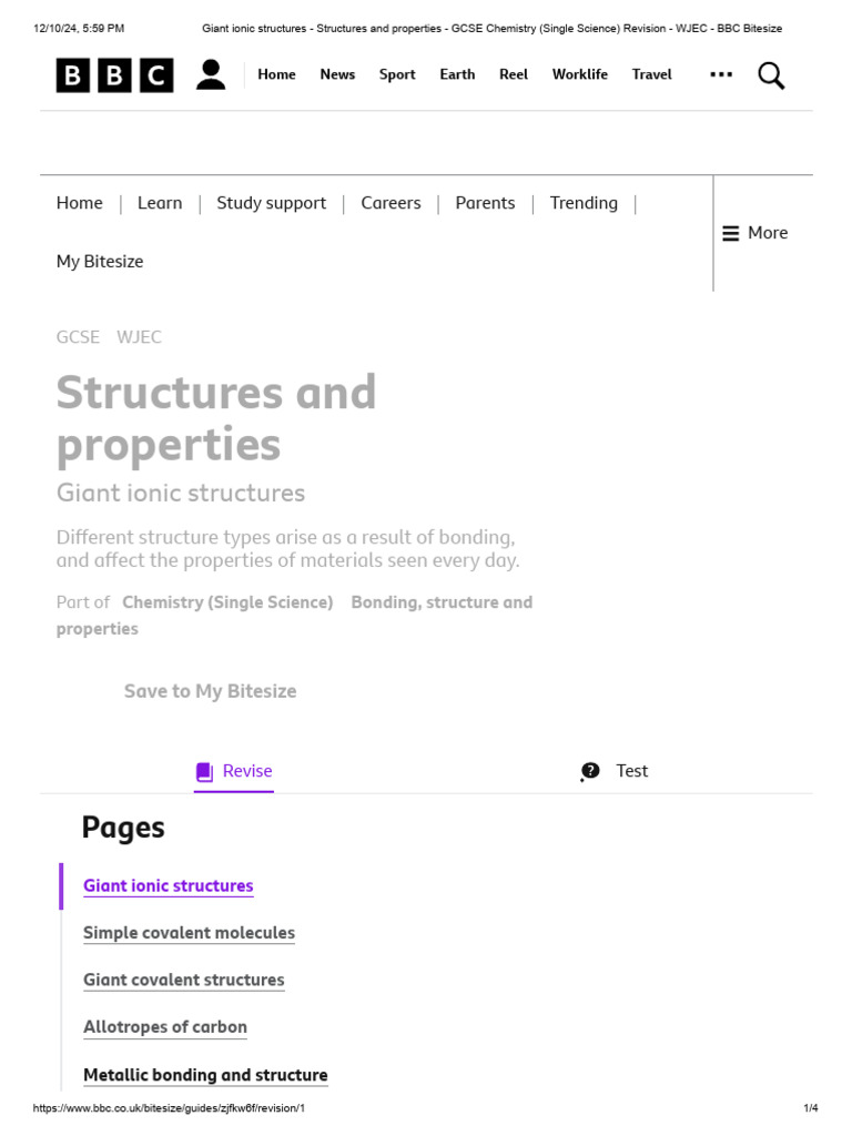 Giant Ionic Structures in Chemistry | PDF | Ionic Bonding | Chemical Compounds