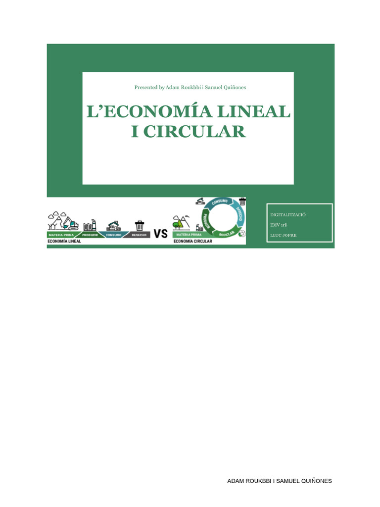 Economia Lineal Circular | PDF