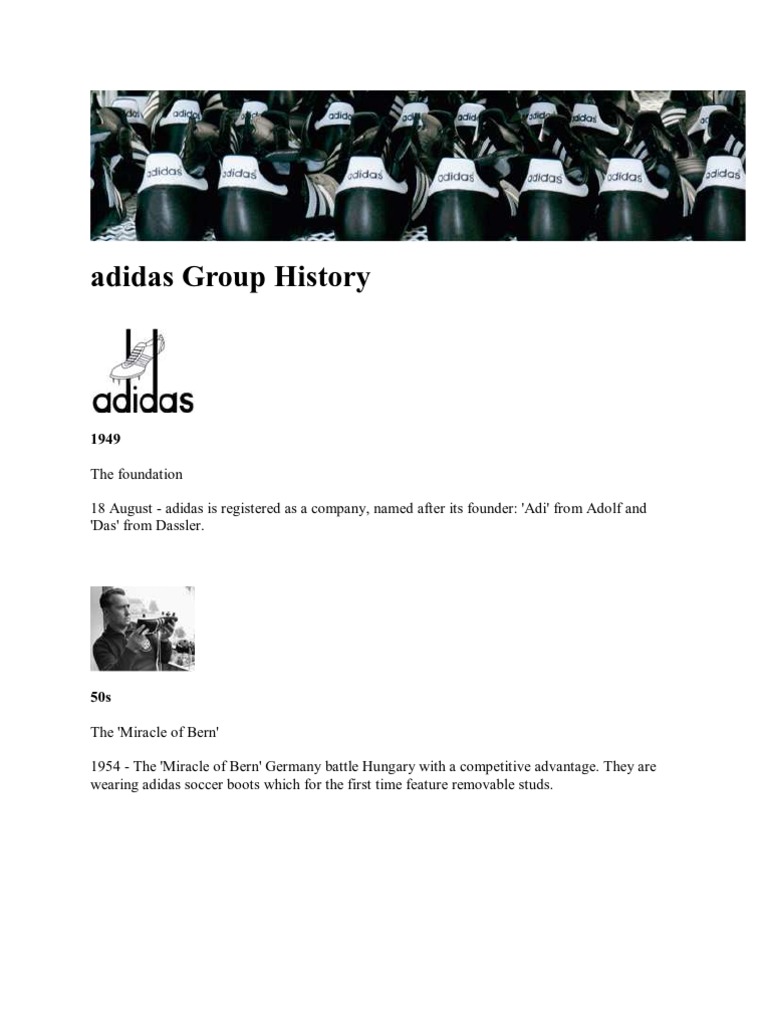 History of Adidas Company | PDF | Adidas | Brand